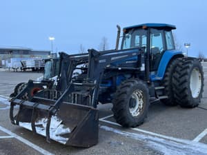 SOLD - 1995 Ford 8670 MFWD w/ Leon 910 MSL front loader, powershift, 4 ...