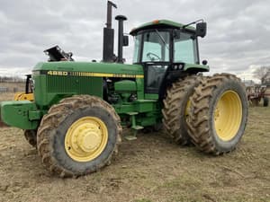 SOLD - JOHN DEERE 4850 TRACTOR, 4WD, 3PT WITH QUICK HITCH, PTO, 2 ...
