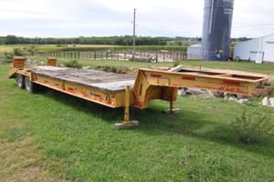 SOLD - 1948 La Crosse 33' lowboy equipment trailer Other Equipment with ...