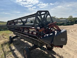 SOLD - 1992 Case IH 1020 Stock No. 215606 Harvesting with 20 ft ...