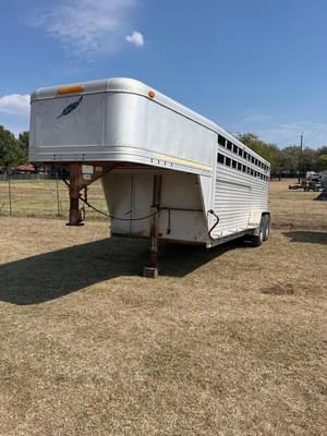 SOLD - 1994 Featherlite 20 foot Aluminum Stock Trailer Ag Trailers with 20 Ft | Tractor Zoom