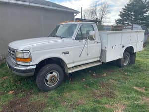 SOLD - 1996 Ford F-350 XLT 4x4 pickup truck with Reading utility bed ...