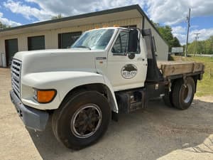 SOLD - 1997 Ford F700 Flatbed Dump Truck, VIN # 1FDPF7082VVA10840 Lot ...
