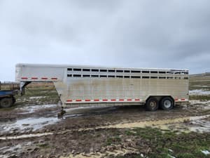SOLD - 2001 Featherlite stock trailer, 24', Ag Trailers with 24 Ft | Tractor Zoom