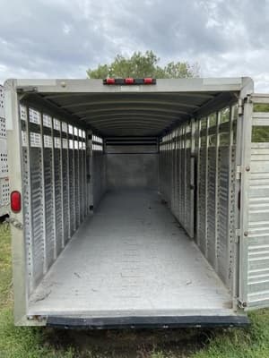 SOLD - 2002 24' Travalong Aluminum Stock Trailer Ag Trailers with 24 Ft ...