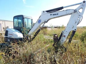 SOLD - 2012 Bobcat E50 Mini Excavator, Enclosed Cab, Rubber Track, Hydraulic Thumb Construction ...