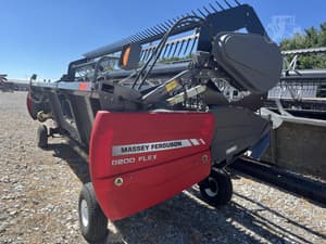 SOLD - 2013 Massey Ferguson 8200 Stock No. AMM165 Harvesting with 20 ft ...