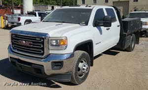 SOLD - 2015 GMC Sierra 3500HD Crew Cab flatbed pickup truck Other ...
