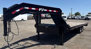 SOLD - 2015 PJ Flatbed Trailer Lot No. EG5737 Ag Trailers with 33 Ft ...