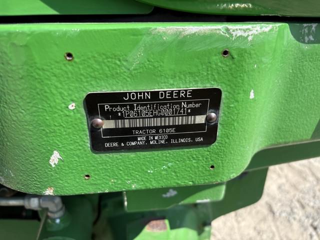 2016 John Deere 6105E Lot No. 3108 Tractors For Sale with 4,100 Hrs ...