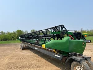 SOLD - 2016 John Deere 640FD HydraFlex flex draper Harvesting with 40 ...