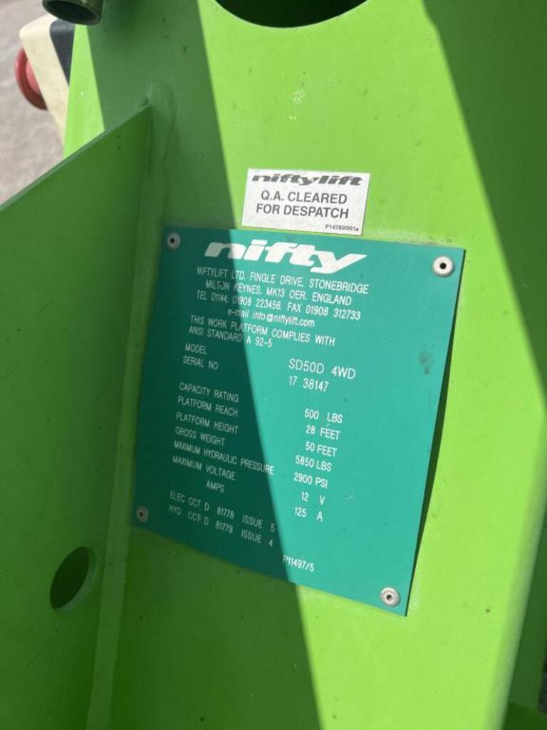 2018 Nifty SD50 Construction Aerial Lifts for Sale | Tractor Zoom