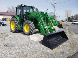 SOLD - 2020 John Deere 6120M Cab Loader Tractor Tractors with 434 Hrs ...