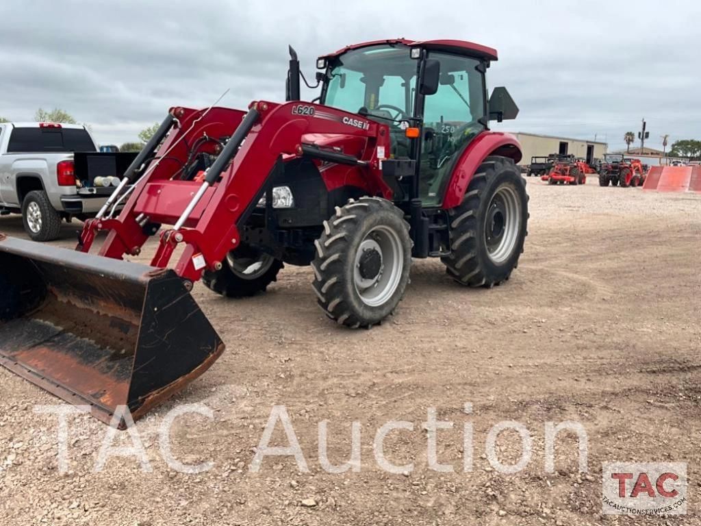 SOLD - 2021 CASE 75C 4x4 Enclosed Cab Tractor W/ Front End Loader ...