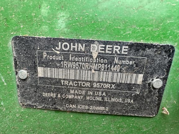2021 John Deere 9570RX Tractors 425 or more HP for Sale | Tractor Zoom