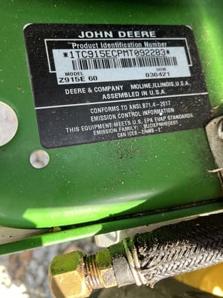 2021 John Deere Z915E Other Equipment Turf for Sale | Tractor Zoom