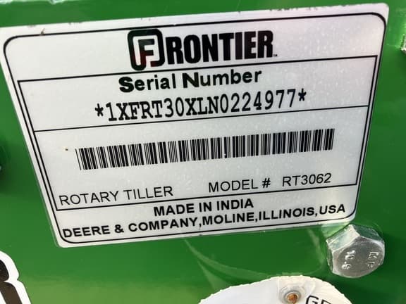 2022 Frontier RT3062 Tillage Rotary Tillage for Sale | Tractor Zoom