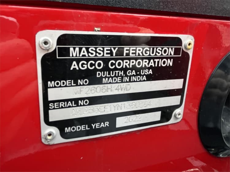 2022 Massey Ferguson 2606H Tractors 40 to 99 HP for Sale | Tractor Zoom