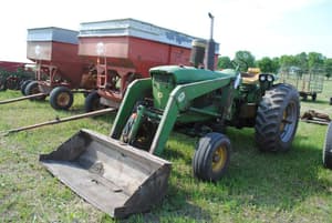 SOLD - John Deere 4020 diesel tractor, wide front, with John Deere 48 ...