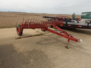 SOLD - SAVAGE 7218 ORCHARD RAKE, PULL TYPE, 18' WIDE, FOLDING WINGS ...