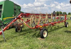 SOLD - H&S Bi Fold Hi-Capacity BF12HC Wheel Rake, 12 Wheel V-Rake, SN ...