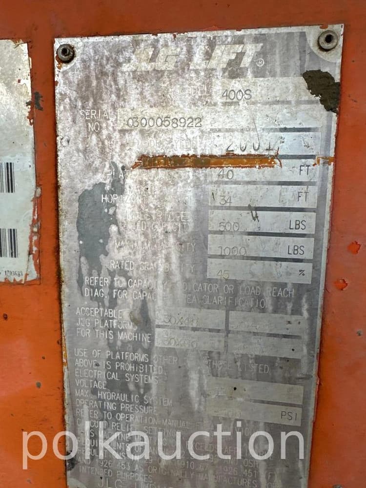 2001 JLG 400S Construction Aerial Lifts for Sale | Tractor Zoom