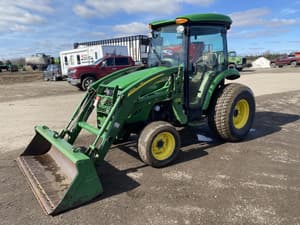 SOLD - JOHN DEERE 4520 COMPACT TRACTOR, LOADER WITH BUCKET, CAB, HST ...