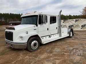 SOLD - 2001 FREIGHTLINER FL60 SINGLE AXLE CREW CAB FLATBED TRUCK VIN ...