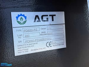 SOLD - 2024 AGT Industrial PD680-PZ Lot No. 63095 Other Equipment ...
