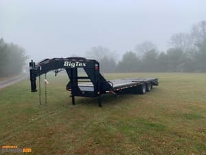 SOLD - 2017 Big Tex 22GN-20BK+5MR Goose Neck Trailer with Monster Ramps Tandem Axle Flatbed ...