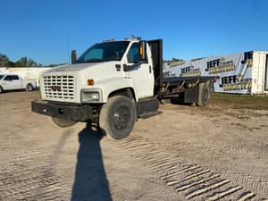 SOLD - 2003 GMC C7 SINGLE AXLE REGULAR CAB FLATBED TRUCK VIN ...