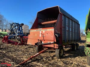 SOLD - (1) Gehl, model BU970, forage wagon, 16' length, tandem axle ...