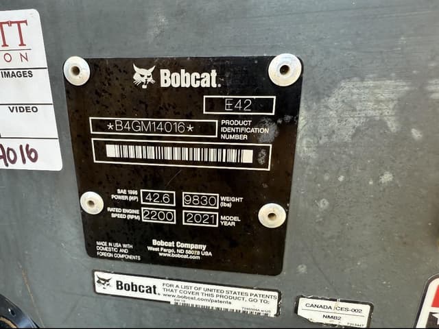 Bobcat E42 Lot No. 36 Construction For Sale with --- Hrs | Tractor Zoom