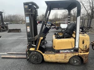 SOLD - Caterpillar GC25K 5000lb LP Forklift Construction with 5,632 Hrs ...