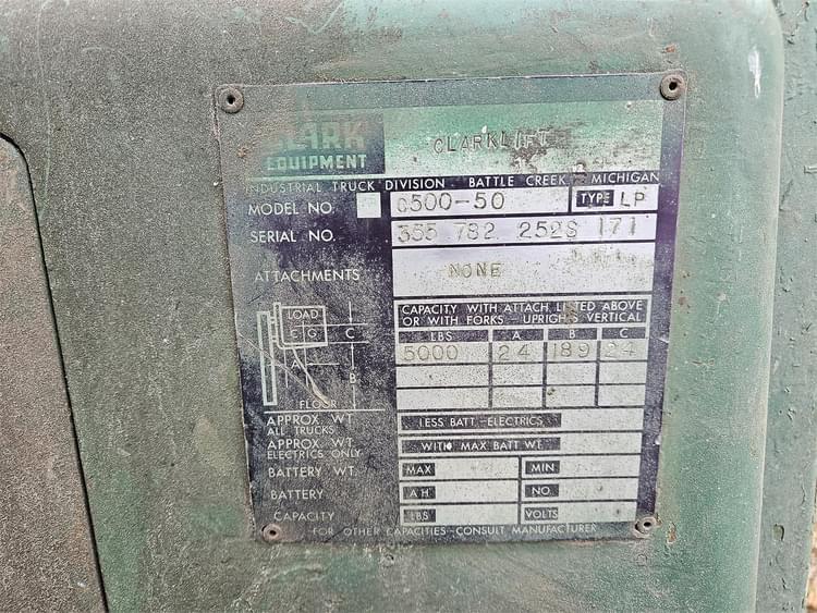 Clark C500-50 Construction Forklifts for Sale | Tractor Zoom