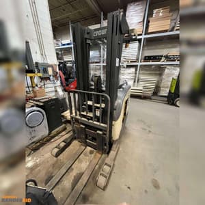 SOLD - Crown RR5010-35 Stand-up Electric Forklift Construction with ...