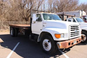 SOLD - 1997 FORD F700 S/A FLATBED, S/N 1FDNF70J3VVA45848, GAS ENG, 5 ...