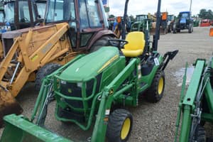 SOLD - JD 1025R ROPS 4WD W/ H120 LDR BUCKET AND BACK HOE ATTACHMENT 4WD ...