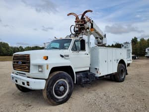 SOLD - FORD F800 DIGGER DERRICK TRUCK WITH PITMAN POLECAT P-42-MH ...