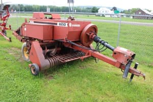 SOLD - Hesston 4650 Lot No. 195 Hay and Forage with --- Bales | Tractor ...