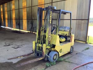 SOLD - HYSTER 550XL 4,500LB LPG WAREHOUSE FORKLIFT Construction with ...