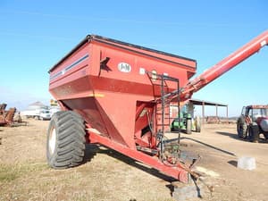SOLD - J & M 750-14 GRAIN CART, ROLLOVER TARP, HYDRAULIC FOLD AUGER ...