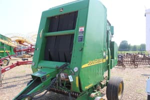 SOLD - JD 467 MEGA WIDE NET WRAP ROUND BALER W/ SHAFT AND MONITOR Hay ...