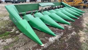 SOLD - JD 843 Corn Head, Poly Snouts Harvesting with 8 Rows | Tractor Zoom