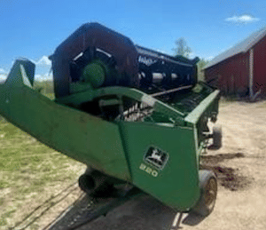 SOLD - John Deere 220 Harvesting with 20 ft | Tractor Zoom