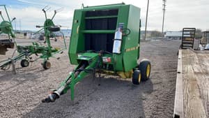 SOLD - JOHN DEERE 335 ROUND BALER Hay and Forage with --- Bales ...