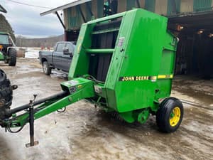 SOLD - John Deere 335 round baler Hay and Forage with --- Bales ...