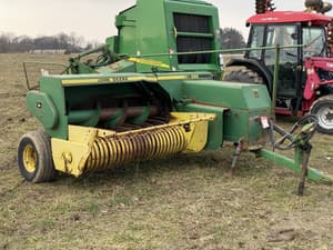 SOLD - JOHN DEERE 338 SQUARE BALER, JD 42 KICKER, S/N: E00338X768589 ...