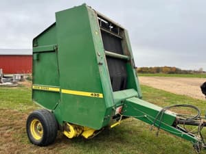 SOLD - John Deere 430 Round Baler Hay and Forage with --- Bales ...
