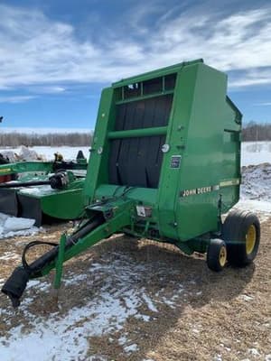 SOLD - John Deere 435 Round Baler Hay and Forage with --- Bales ...